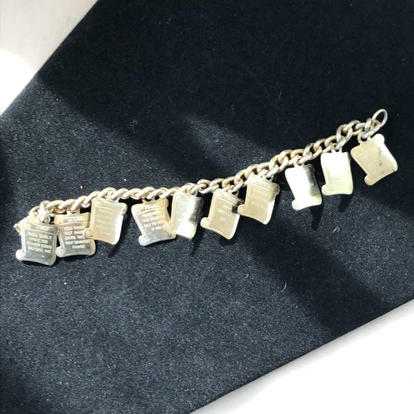 Jewelry | Vintage Ten Commandments Charm Bracelet | Poshmark